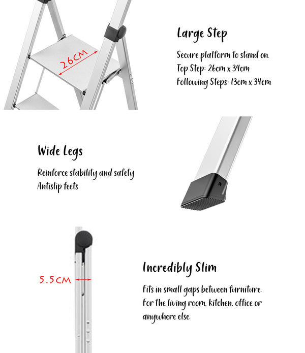 H4342-100 Hailo Dk40 Basicline 2-Step Stool Wide – Robinsons Singapore