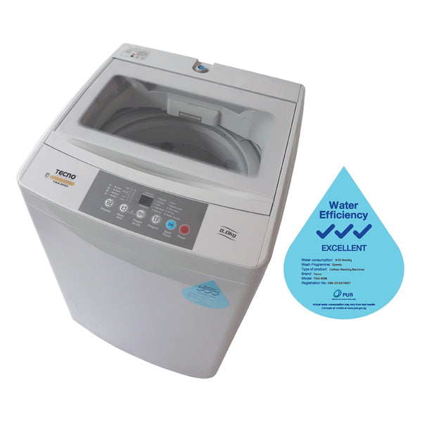 Tecno-TWA8088 (8.0Kg) Fully Automatic Washing Machine With Bionic Wash ...