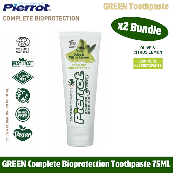 Pierrot Green Toothpaste 75ml (Bundle of 2) – Robinsons Singapore