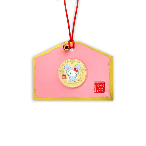 Sanrio Hello Kitty Rat Zodiac 24K Gold-Plated Color Medallion Festive ...