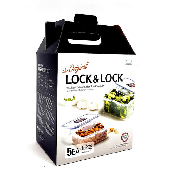 Locknlock Classic Container 5P Set Colorbox HPL815SG5 – Robinsons Singapore