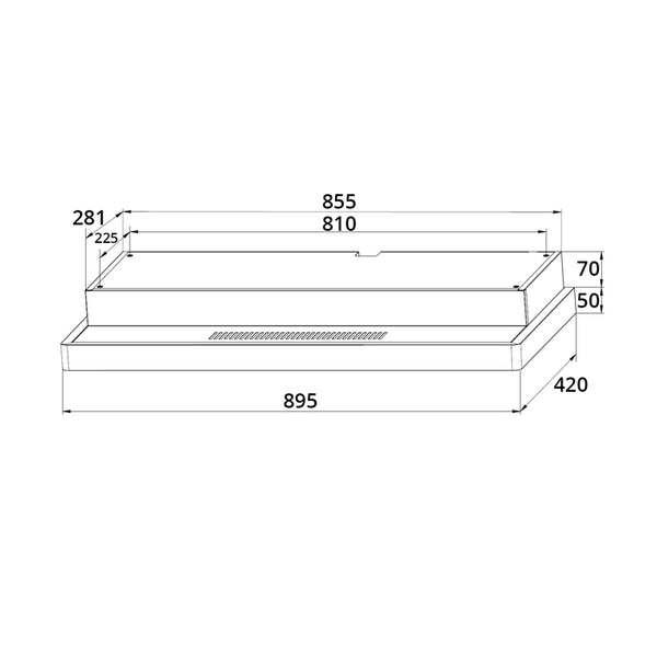 Tecno TH-9889-TC3R Touch Control Slim Hood with 3-Motor & Round Profil ...