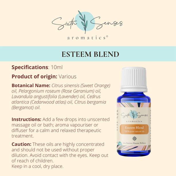Sixth Senses Aromatics Esteem Blend essential oils – Robinsons Singapore