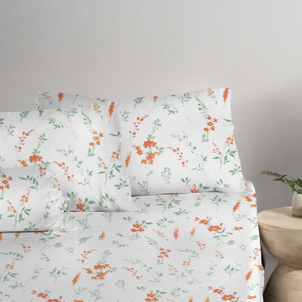Cool Bamboo Clementine Garden Printed Fitted Sheet Set Hotel Collectio ...