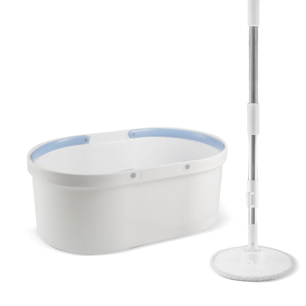 Farcent Flat Spin Mop Compact Dual-Axis Spin Mop Set Stainless Steel H ...