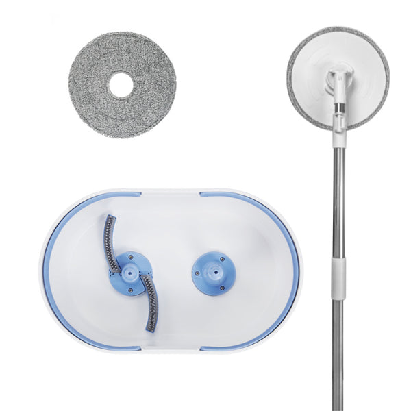 Farcent Flat Spin Mop Compact Dual-Axis Spin Mop Set Stainless Steel H ...