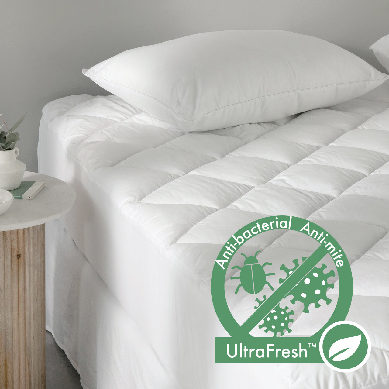 Robinsons Premium Mattress Topper Anti-Bacterial Hypoallergenic Core C ...